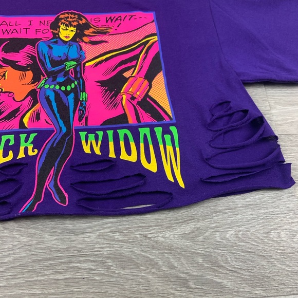 Marvel | Tops | Marvel Black Widow Comic Croptop | Poshmark